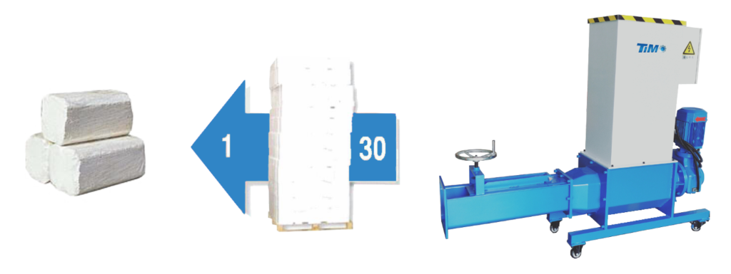 EPS (Expanded Polystyrene) Compactor | Shredding & Dewatering